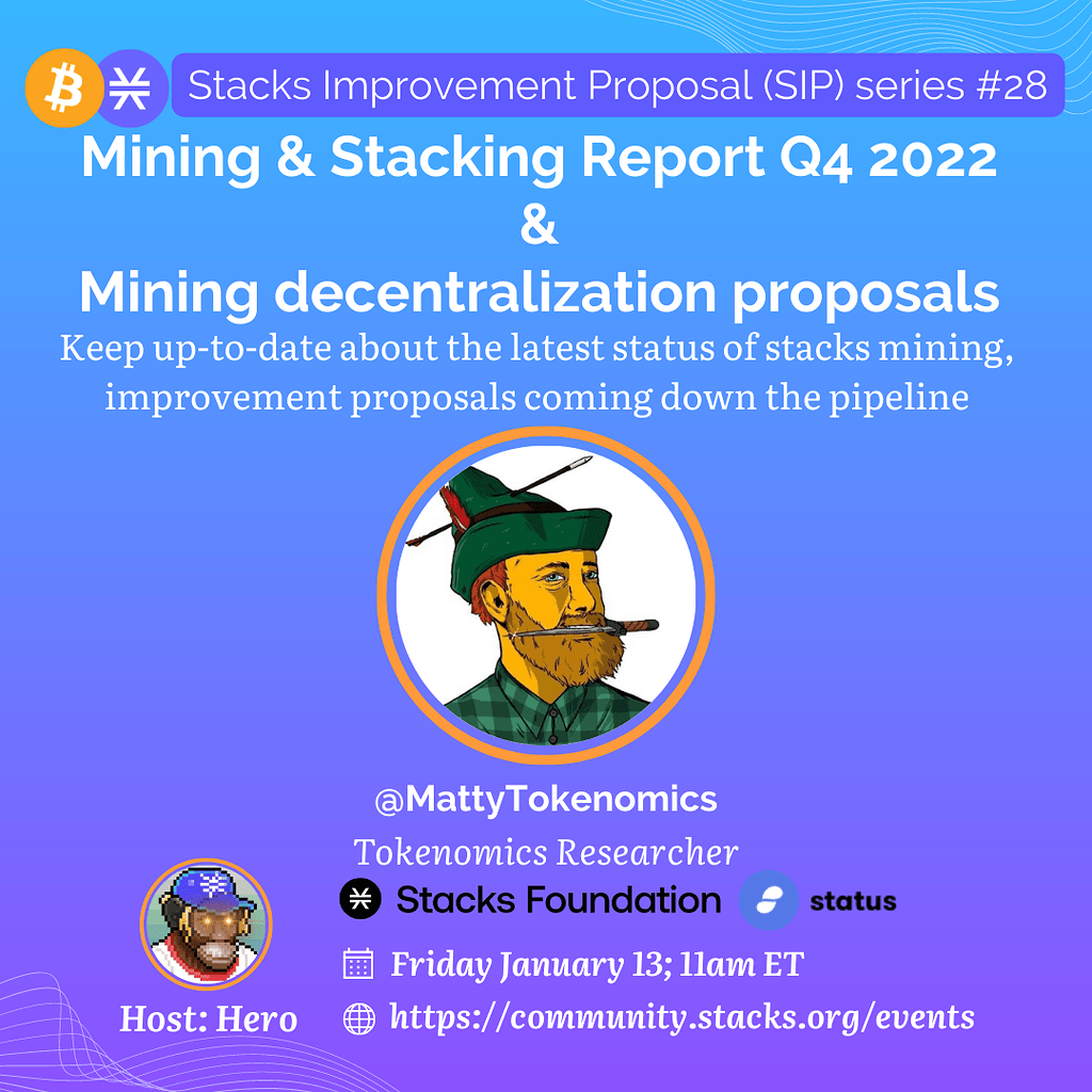 This Friday 13th Jan, 11am ET - #28 Weekly SIP Call - Topic: Mining & Stacking Reports and ...